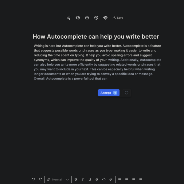 AI Powered Auto Complete on AI Editor | Product Roadmap | TextCortex AI